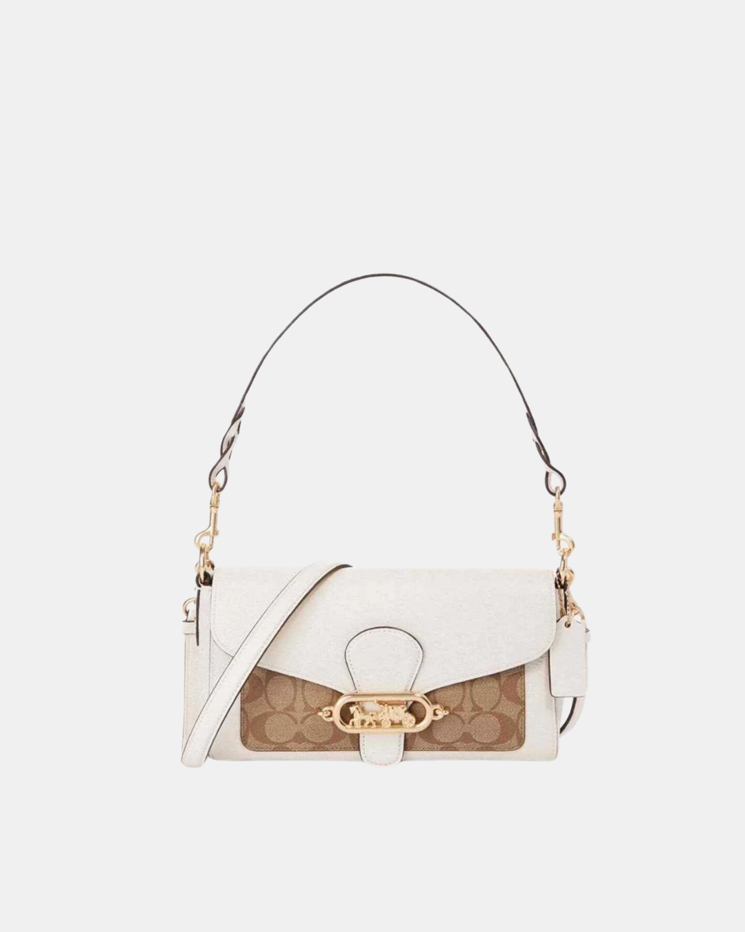 Jade Messenger With Signature Canvas (light Khaki/chalk)