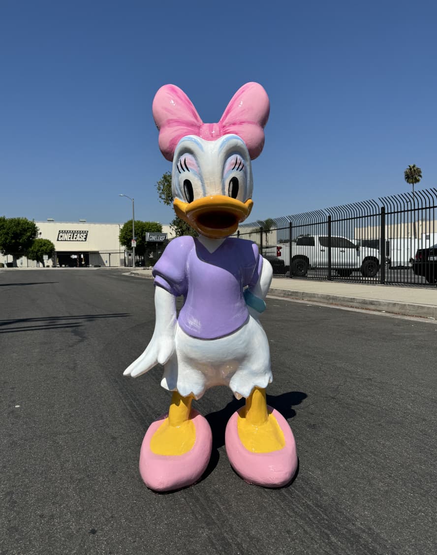 Daisy Duck-Inspired “Chic Lavender” Sculpture - Lifesize Decor Piece