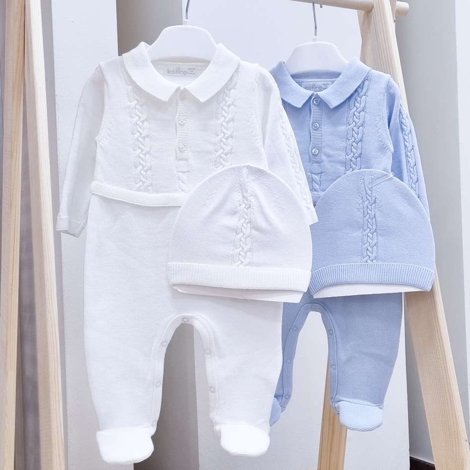 Комбинезон с шапочкой, вязаный + трикотаж. Органический, 100% хлопок ...