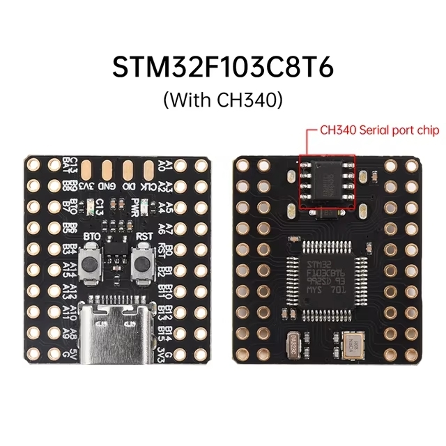STM32F103C8T6 Mini ARM Cortex-M3, версия с CH340 и без CH340