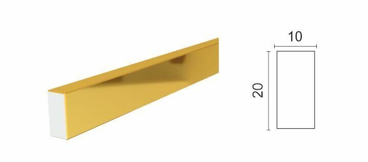 Молдинг 610A-GL Decor-Dizayn из дюрополимера "Хром" 20*10мм 2.4м 1/54 ...