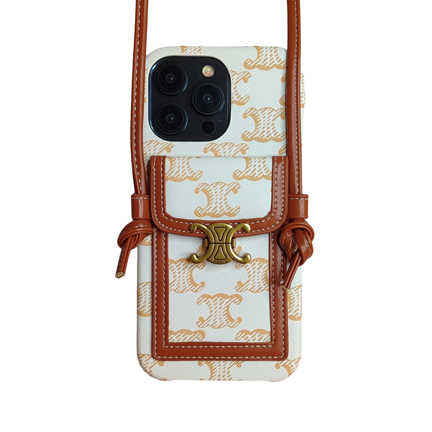 CELINE IPHONE CASE CROSSBODY WHITE PRINT | ANTIDOTE