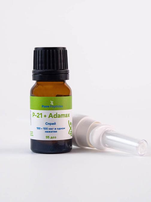 Пептидный спрей P-21 + Adamax - Купить в Магазине PurePeptides