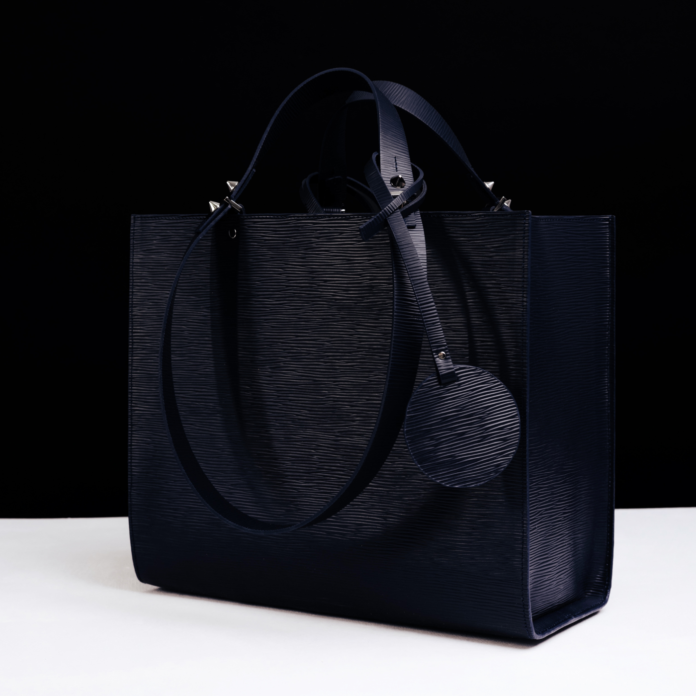 TOUT BAG MEDIUM DARK BLUE WAVE