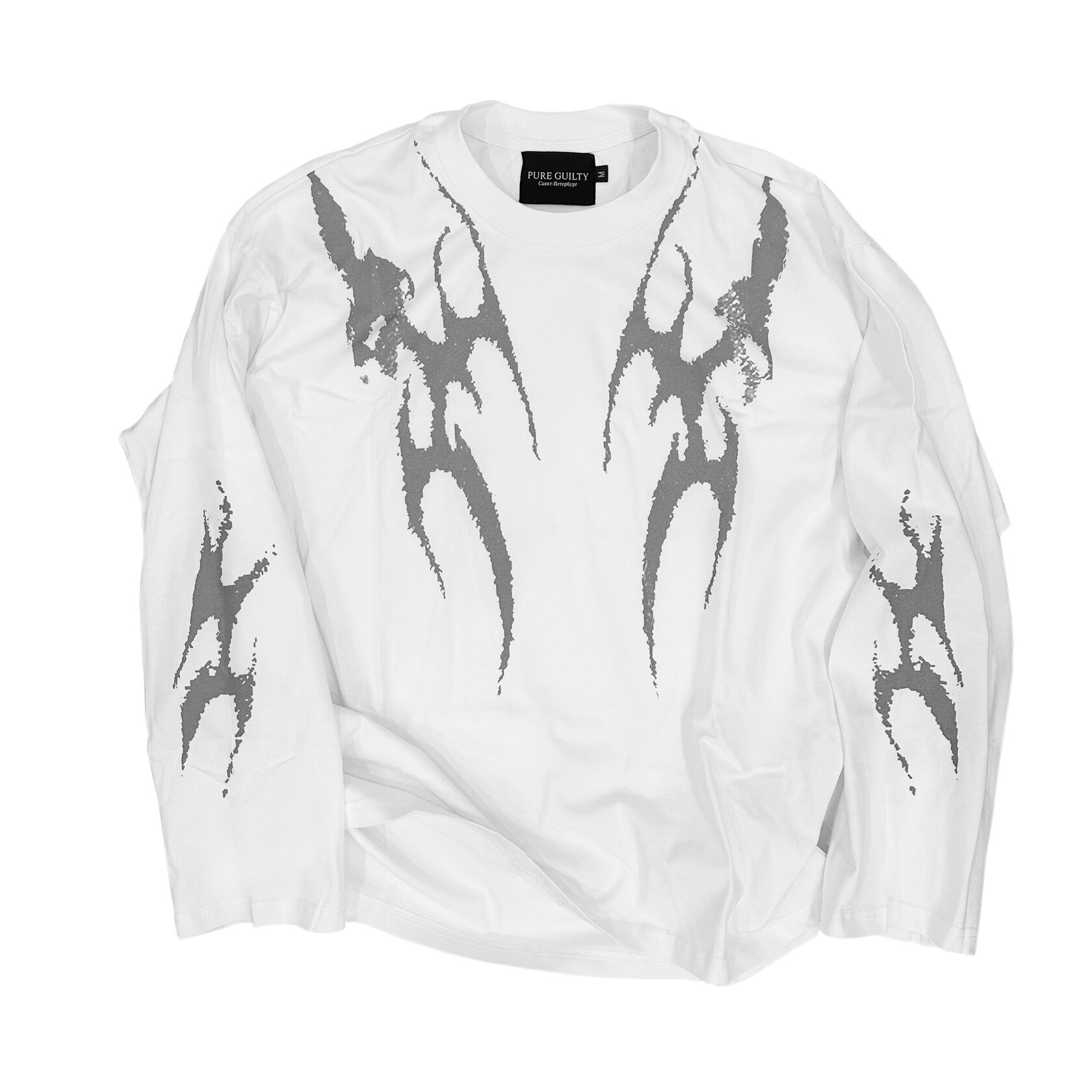 PURE GUILTY "TRIBAL" LONGSLEEVE WHITE