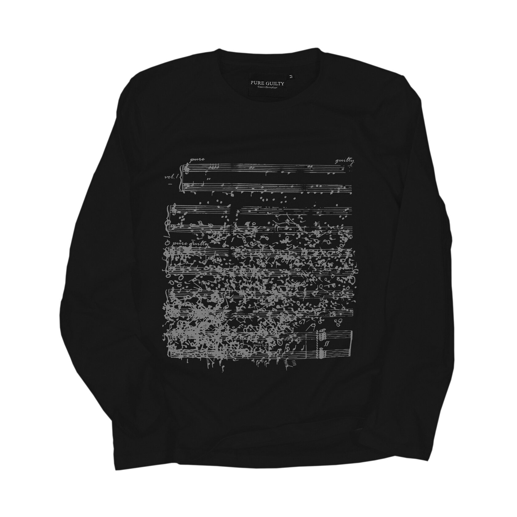 PURE GUILTY "NOTES" LONGSLEEVE BLACK