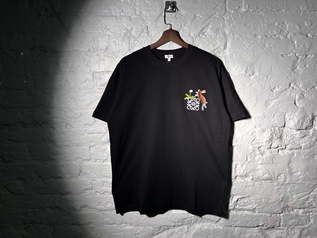 T-Shirt Loewe Black Rabbit Logo