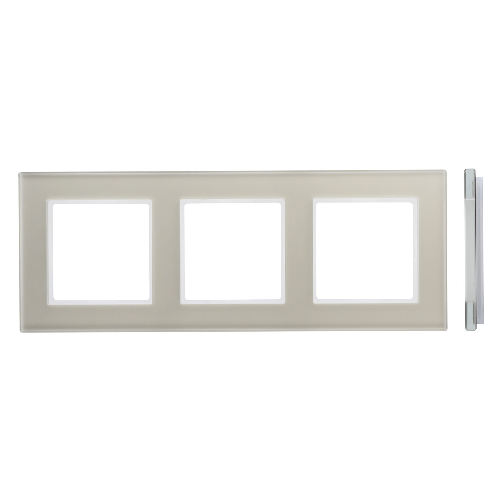 LIREGUS Рамка 3-местная стекло шампань матовое, Classic - LIREGUS