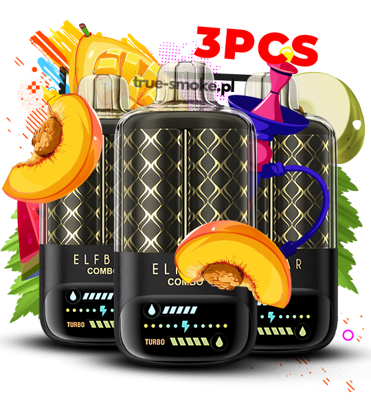 Jednorazowy POD-system ELF BAR COMBO 25000 Mango Peach Watermelon ...