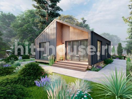 Купить дом по проекту High Tech Barn 82 в стиле барнхаус в Москве