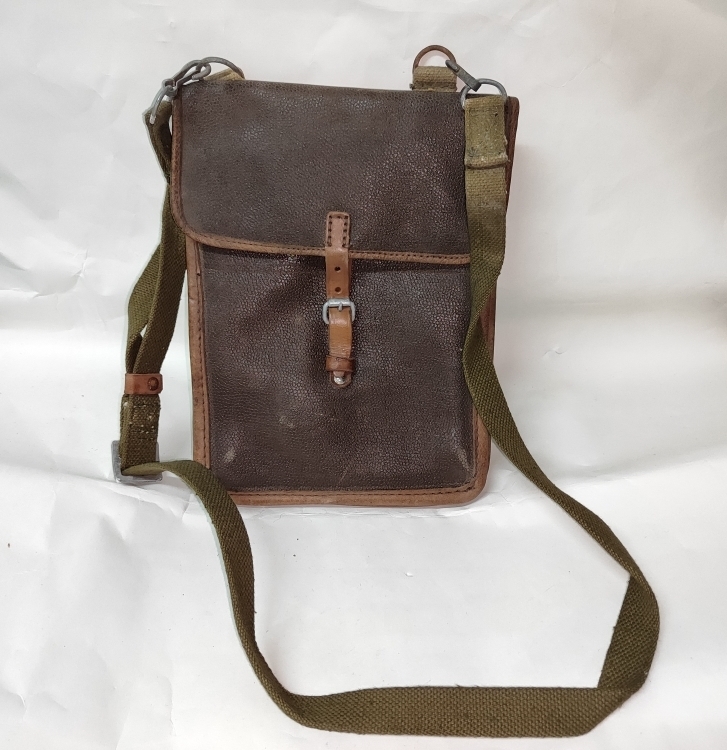 USSR Soviet Russian Army Officer SERGEANT Shoulder Document Map Leather ...