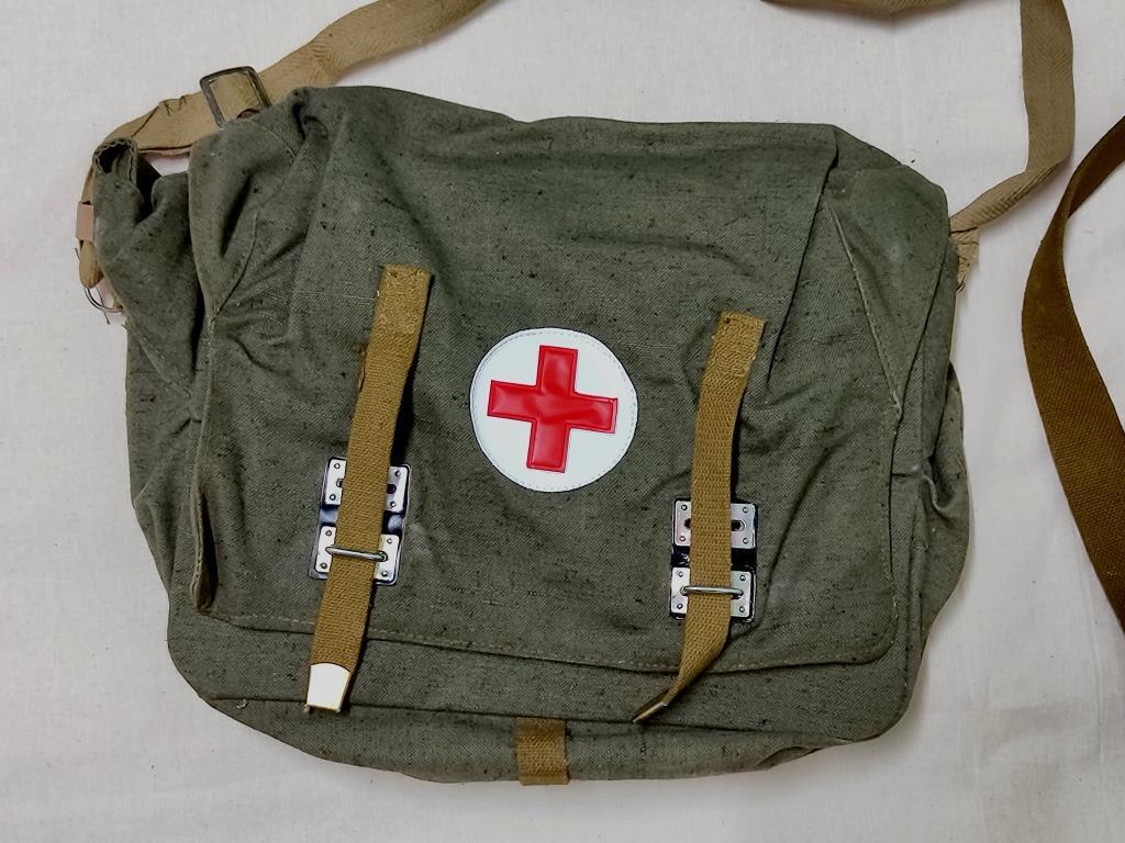 Vintage Soviet Russian Army Rare Medic Bag Case USSR Red Cross First ...