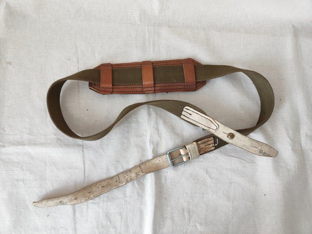 USSR Soviet Army Belt with shoulder pad and leather straps, model 1927 ...
