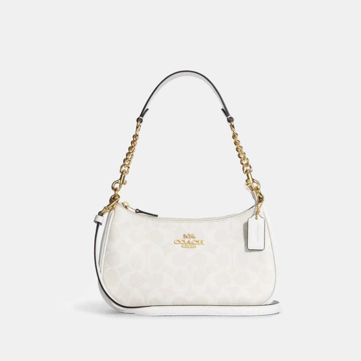 Teri Shoulder Bag In Signature Canvas b4 chalk White Teri Shoulder Bag In Signature Canvas b4 chalk White