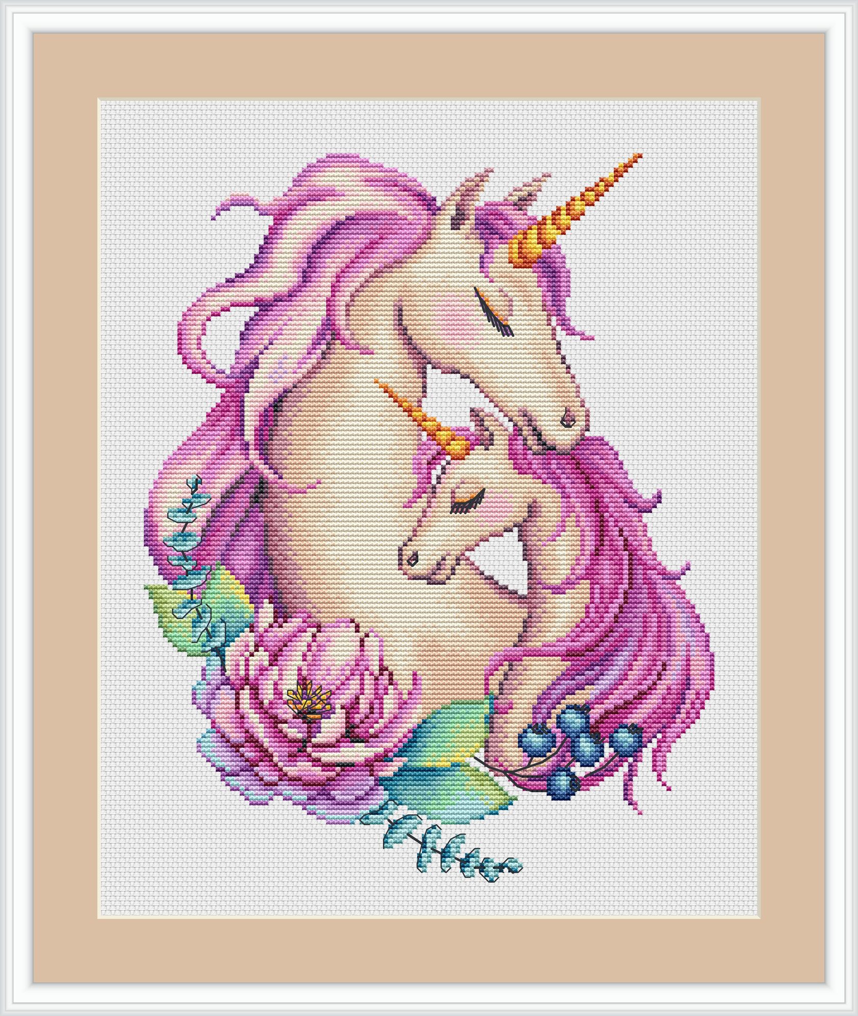 Unicorns Cross Stitch Pattern