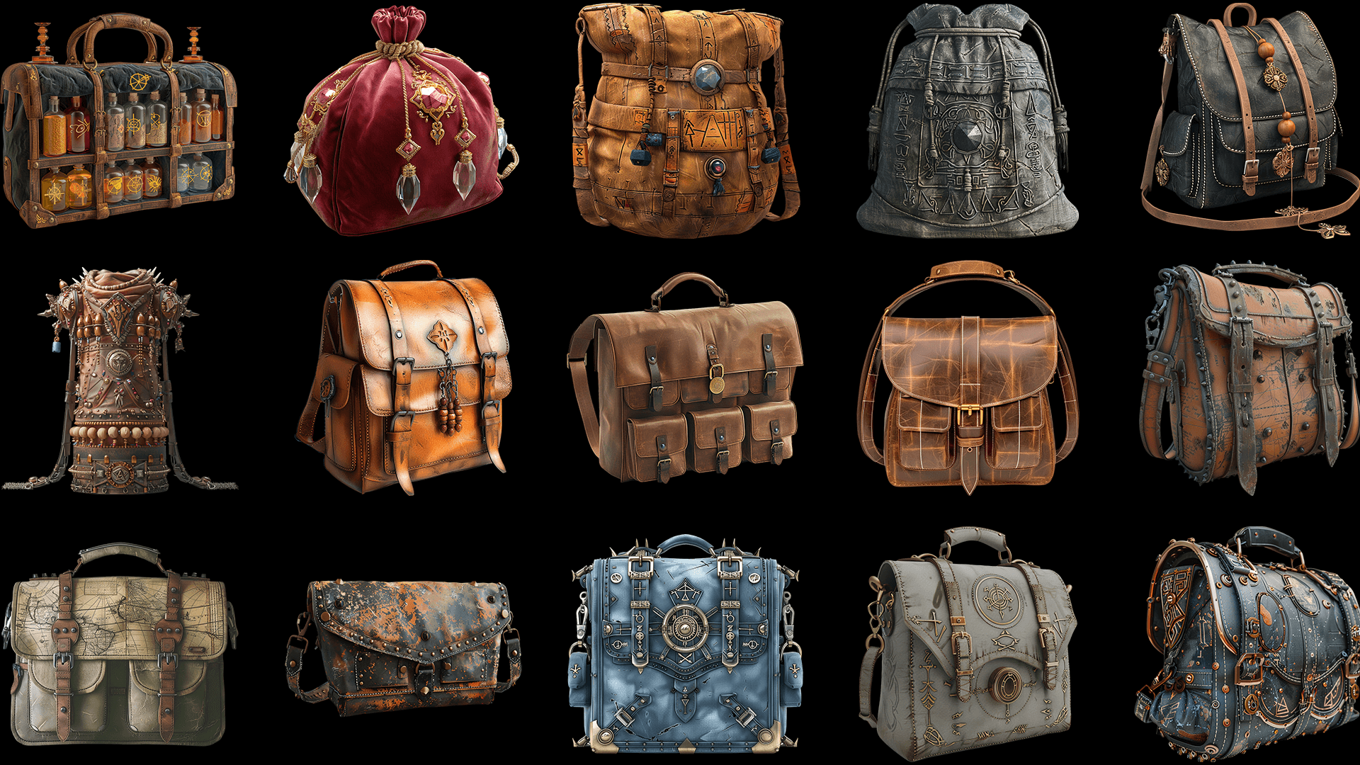 Futuristic 2D Bag Models for Games and Visualization