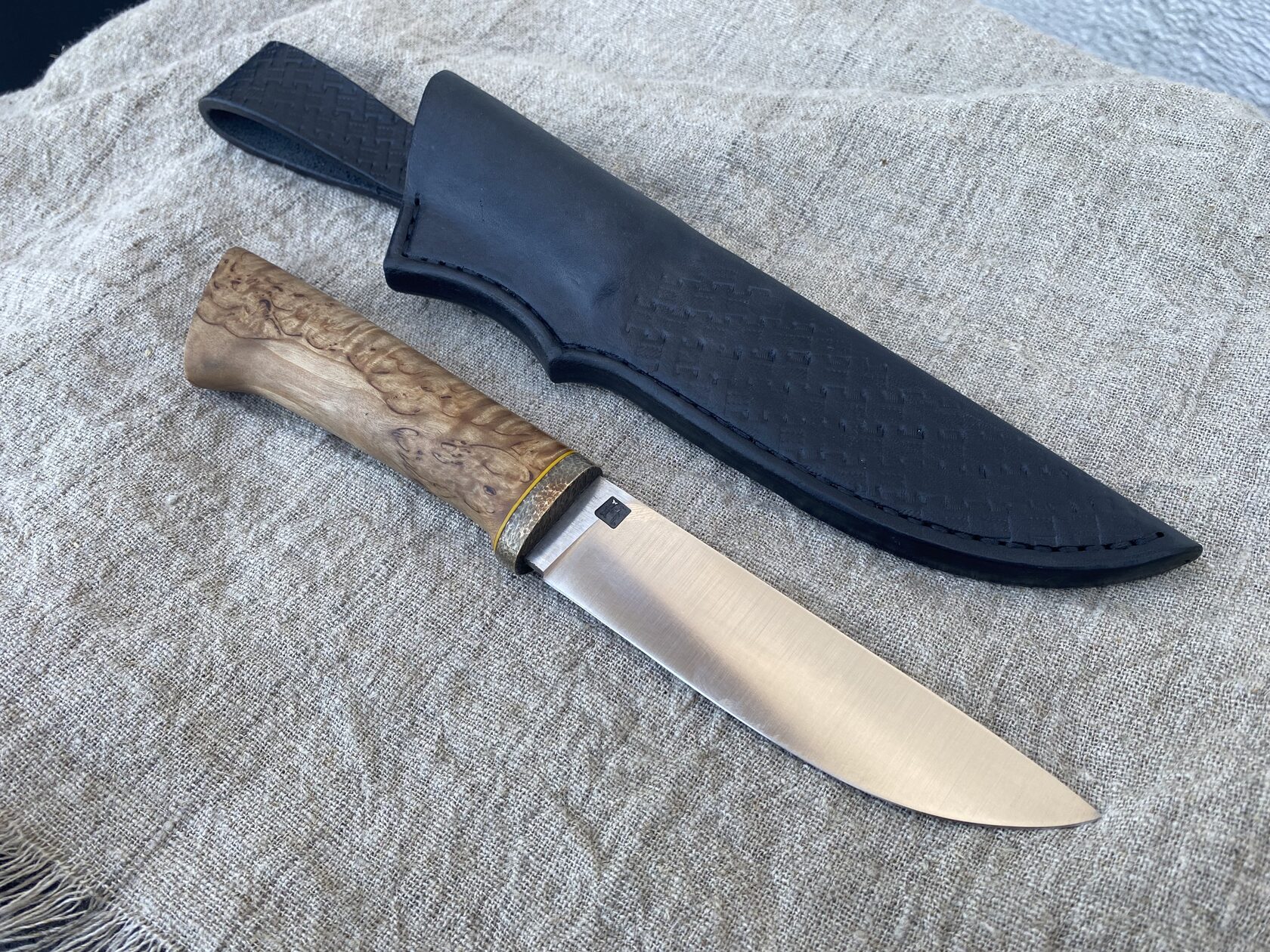 Кованый нож оберег х12мф крио