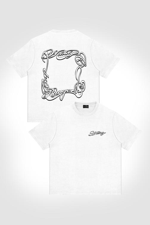 SCRIPT TEE WHITE