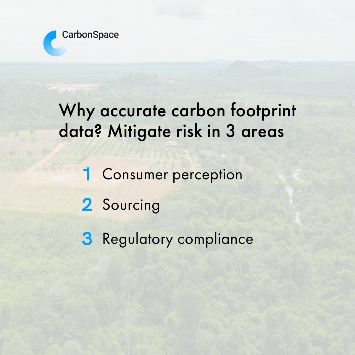Why accurate carbon footprint data? Mitigate risk in 3 areas
