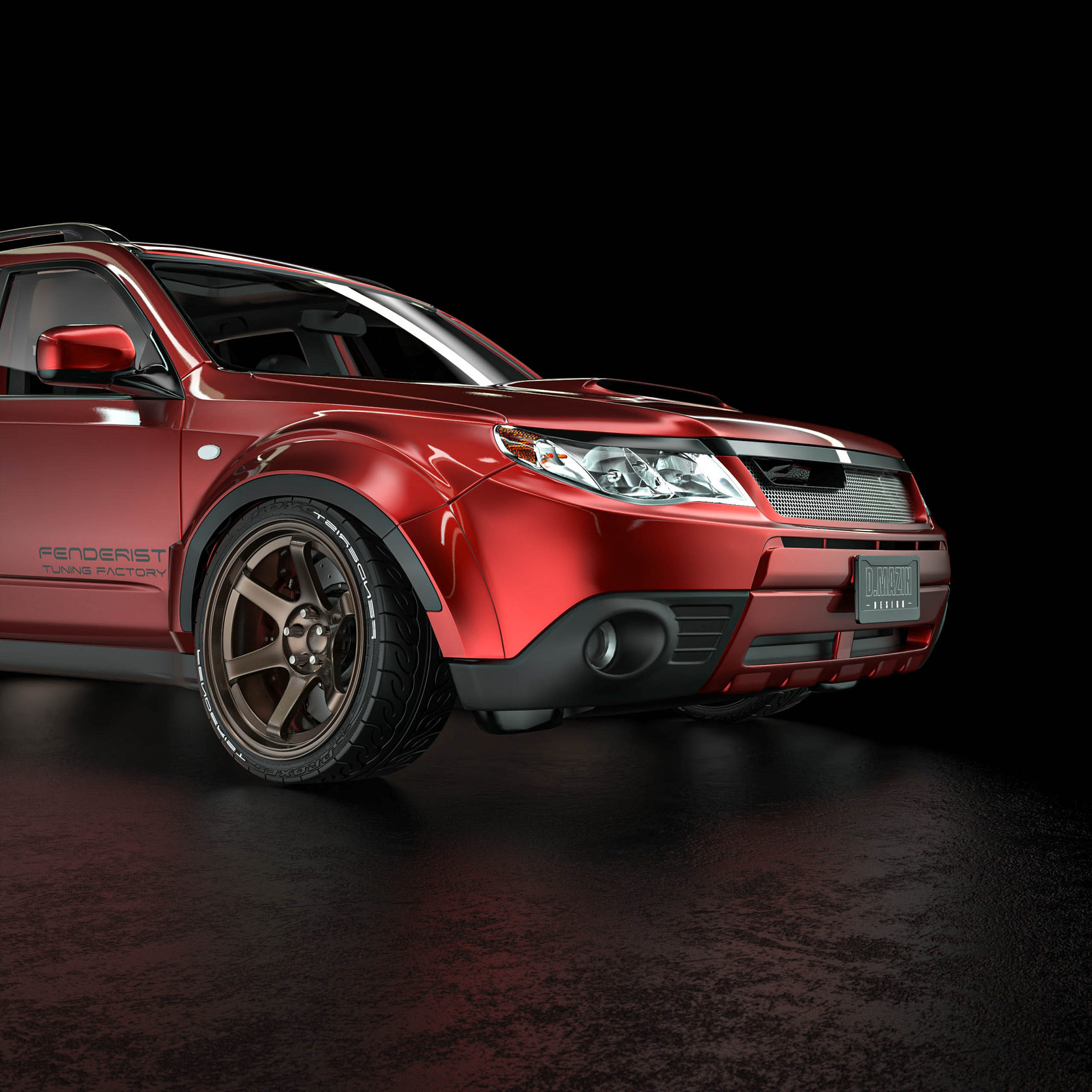 FENDERIST SPEC S Fender Flares Set / Wide Body Kit SUBARU FORESTER SH 07-14