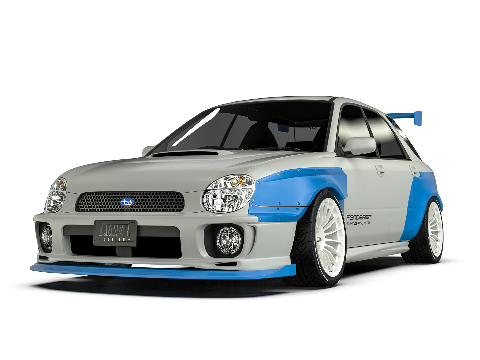 FENDERIST SPEC S Fender Flares Set / Wide Body Kit SUBARU IMPREZA WAGON ...