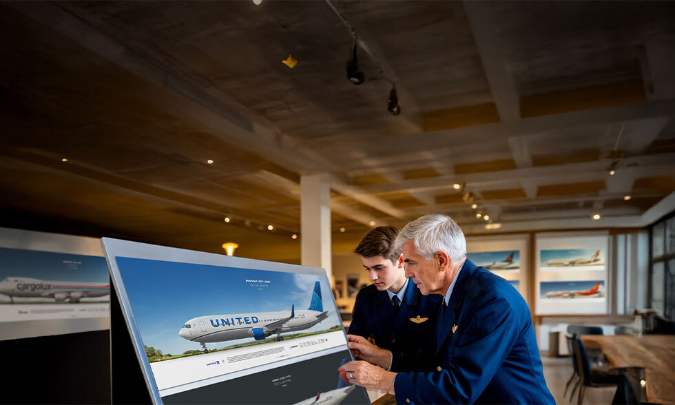 Airliner Profile Scenic Posters | Gift for Pilots | Aviaposter