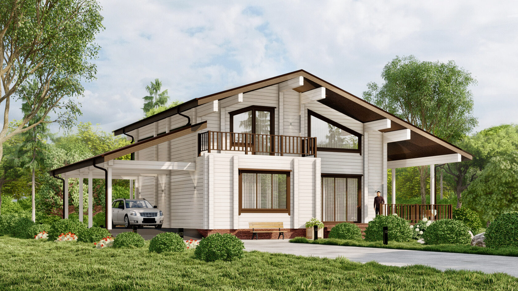 Дом из клееного бруса «Сура» от строительной компании «Инкост»: проект ...