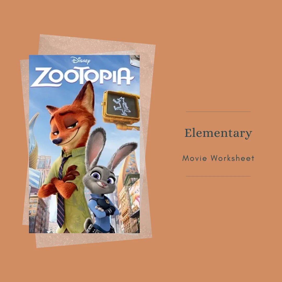 Zootopia. ESL Movie / Film Workbook