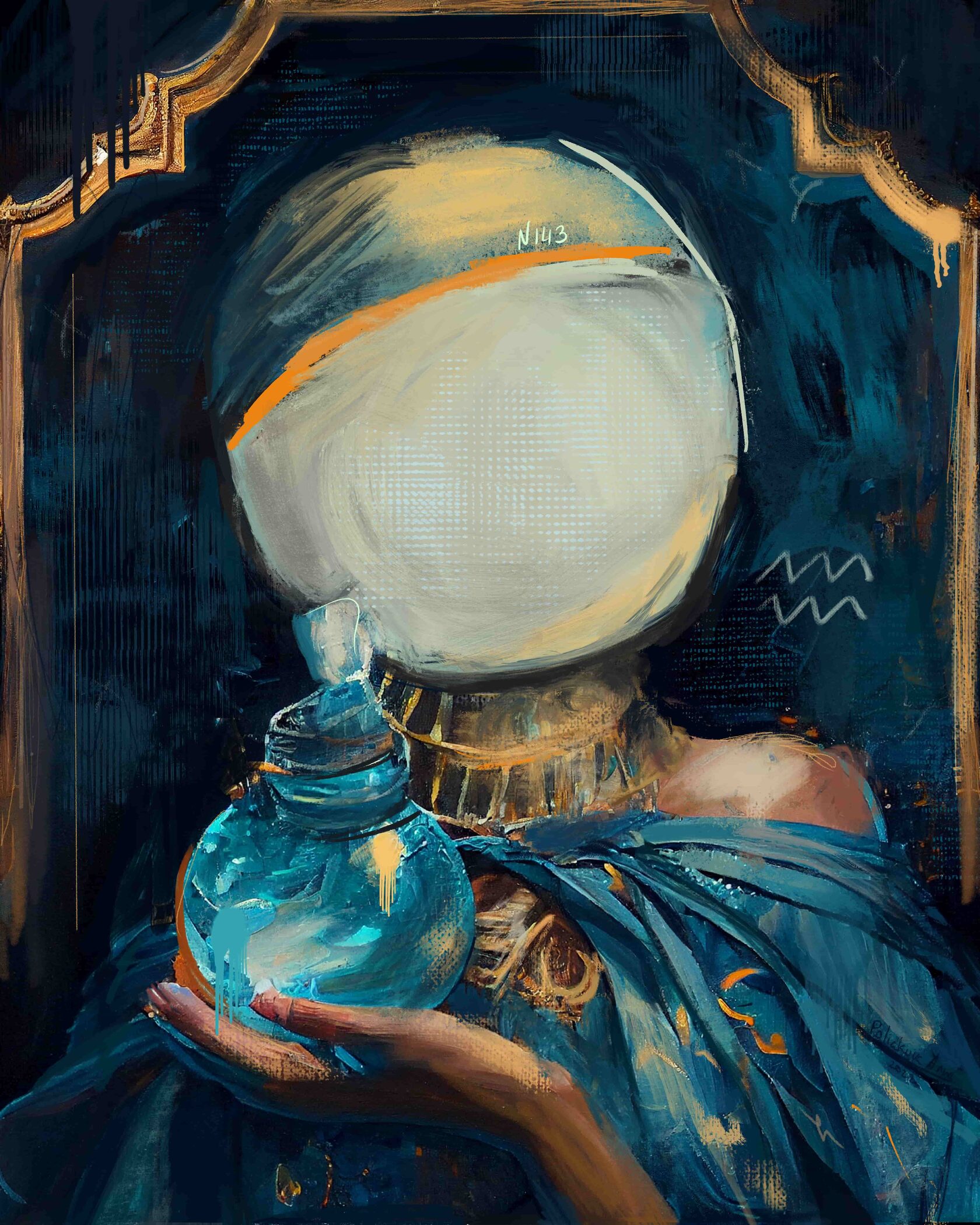 Digital cosmic art. Anna Polani Artist. Space Metamodern.