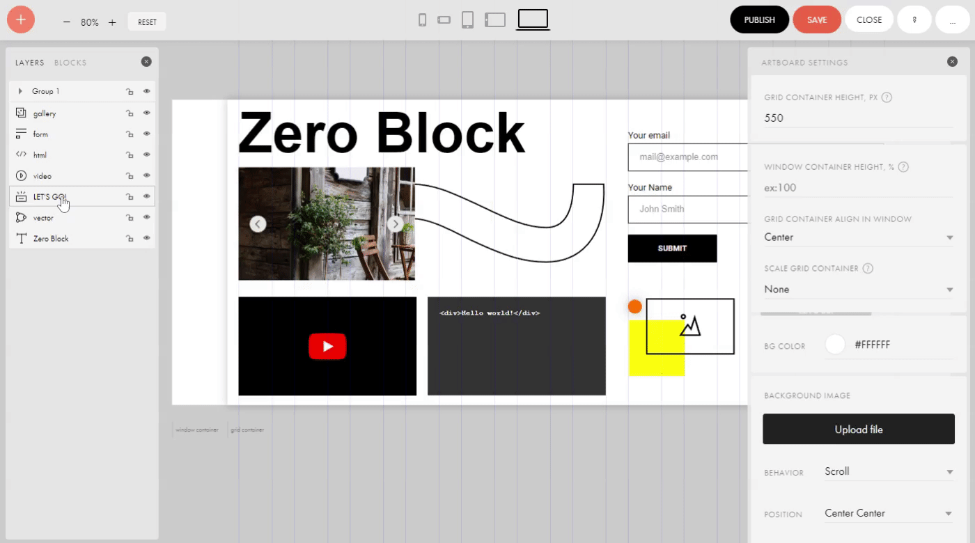 Zero Block: создание собственных блоков