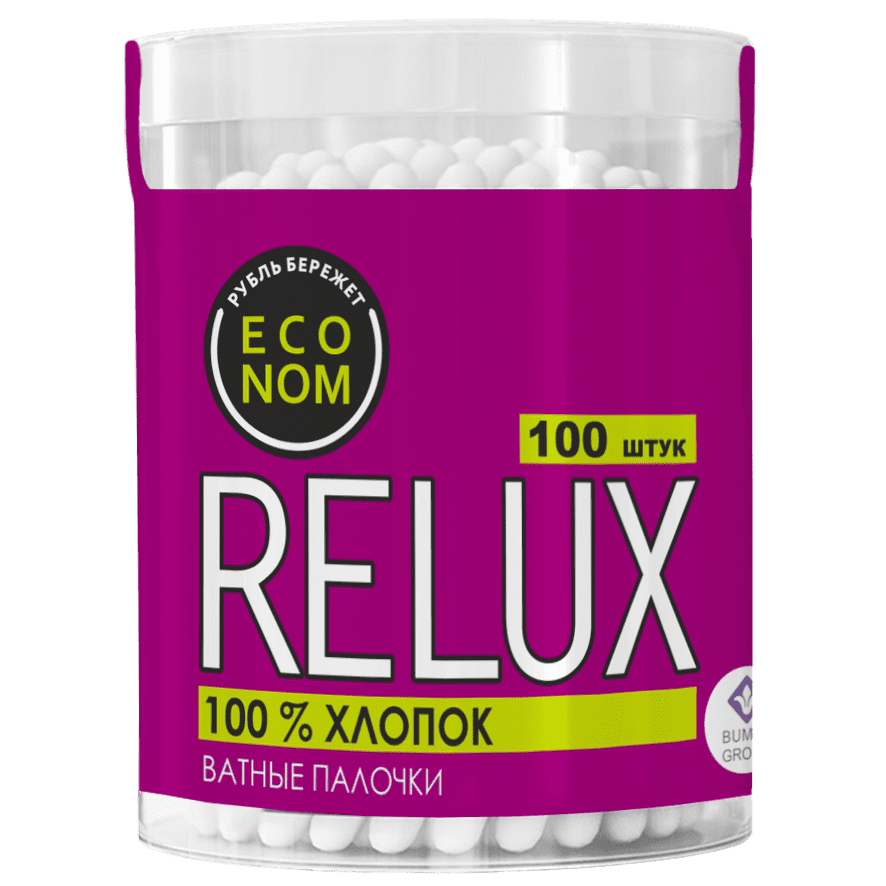 RELUX Cotton swabs (cylinder) - 100 pcs. - Relux