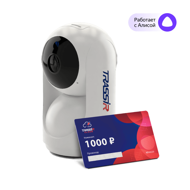 Комплект TRASSIR Cloud TR-W2S1PT + 1 000