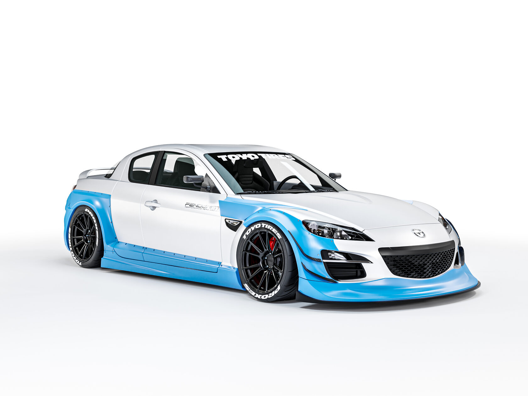 FENDERIST SPEC S 50mm fender flares kit / WIDE BODY KIT Mazda RX-8 2008 ...