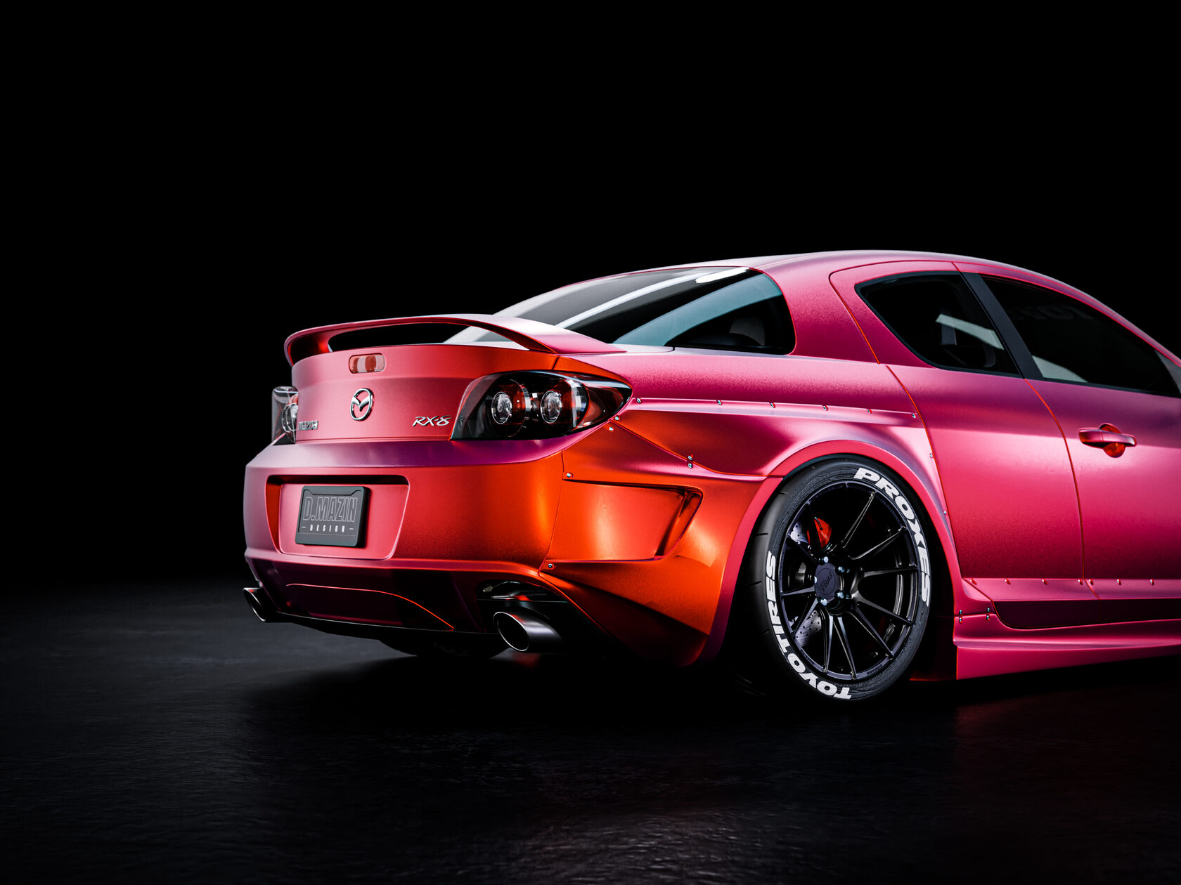 FENDERIST SPEC S 50mm fender flares kit / WIDE BODY KIT Mazda RX-8 2008 ...