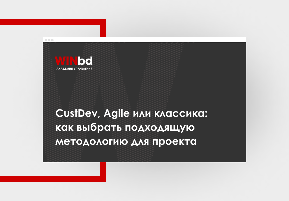 CustDev, Agile или классика: как выбрать подходящую методологию для проекта Академия управления ...