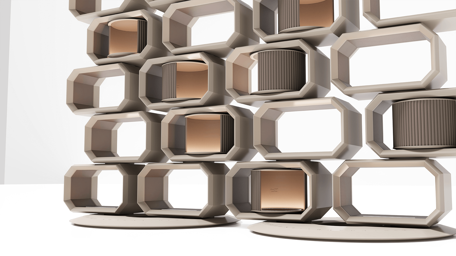 GEOWALL - Unique artisty bookcase from the Anikin Geometry collection.