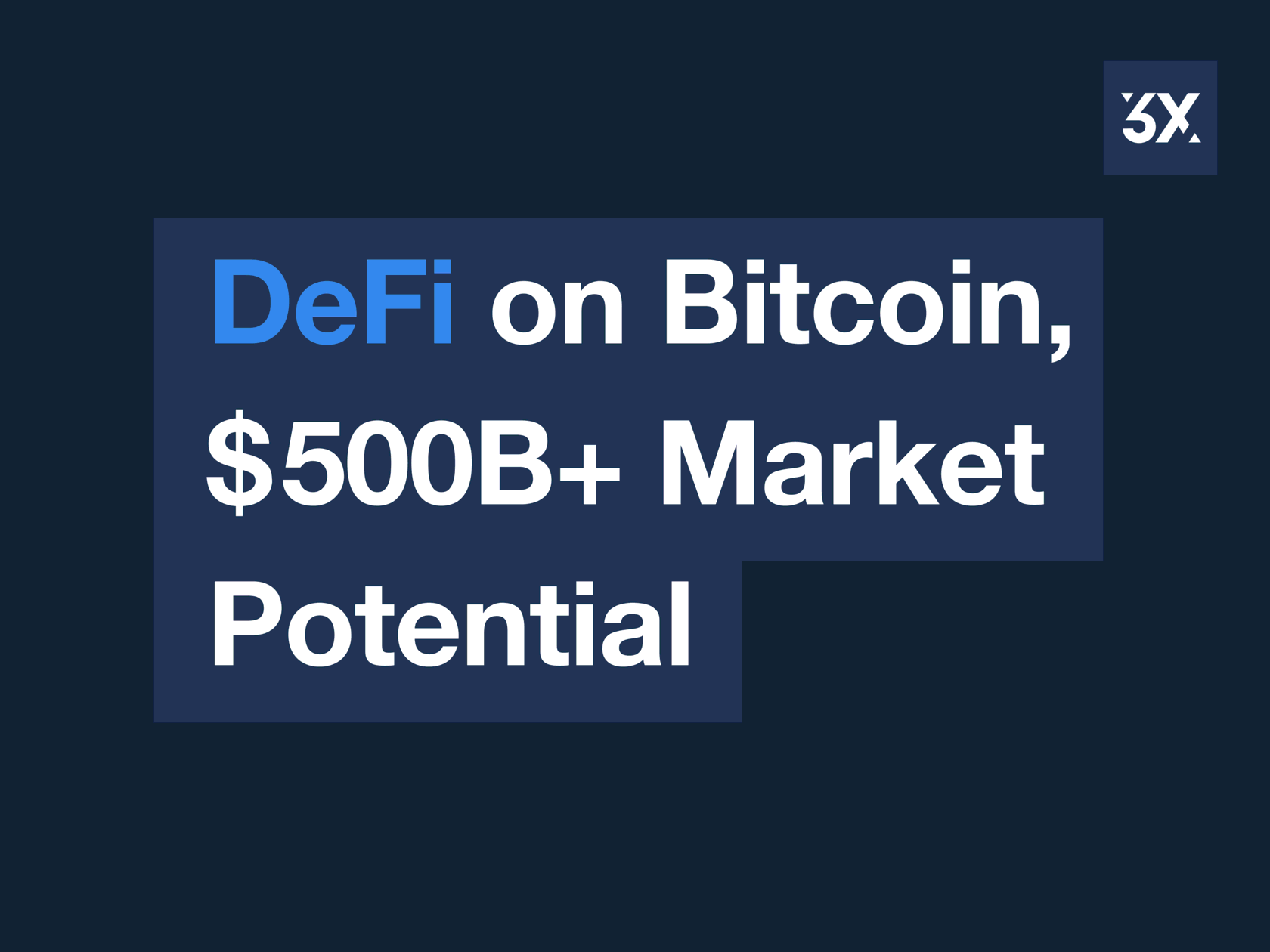 Unleashing DeFi on Bitcoin: Exploring the $500B+ Market Potential