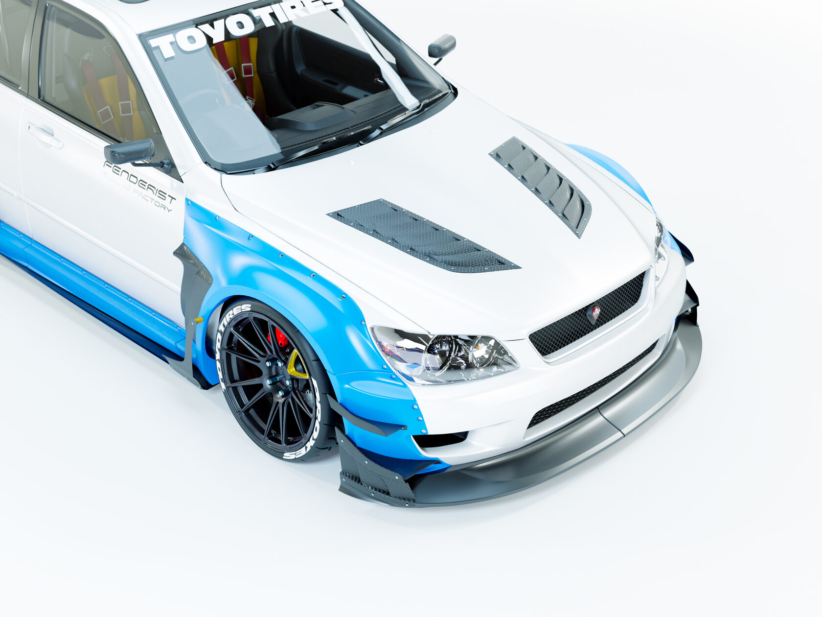 Full FENDERIST SPEC R DRIFT kit / WIDE BODY KIT TOYOTA ALTEZZA / LEXUS ...