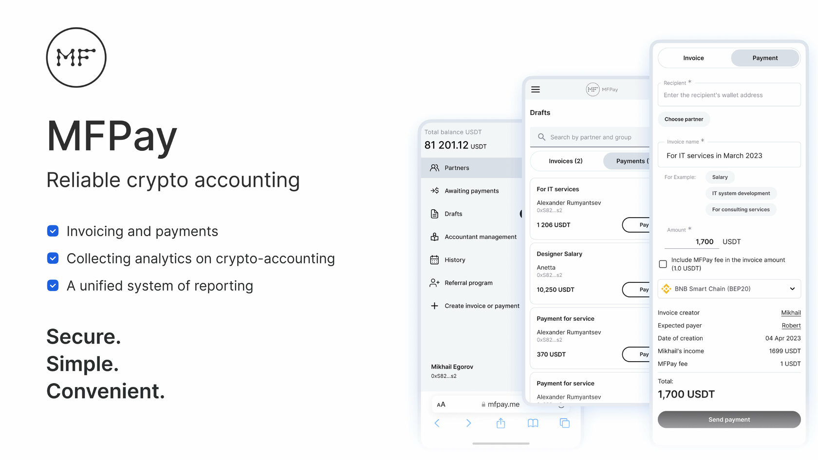 MFPay - streamline your crypto payments