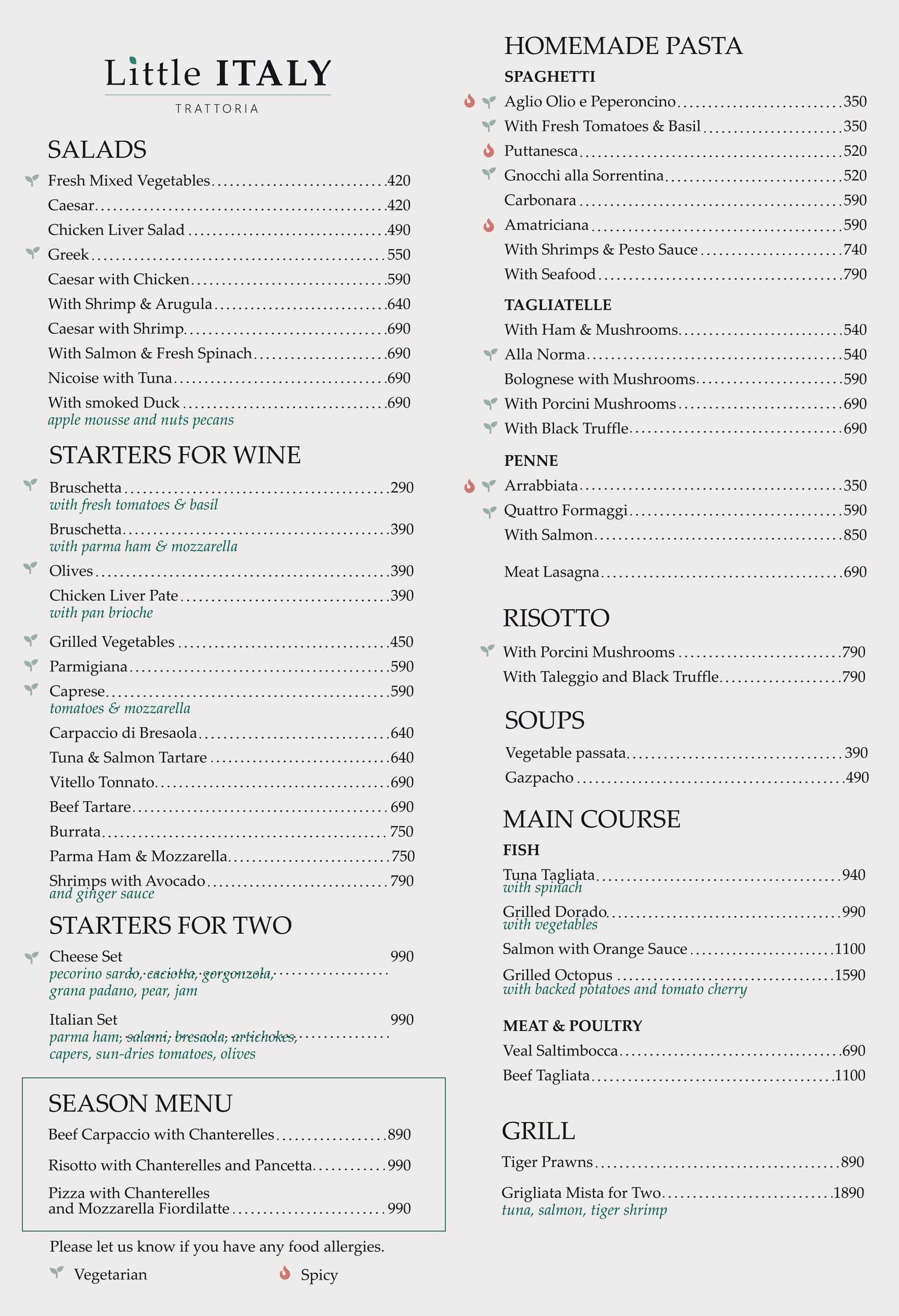 Restaurant Little Italy Tratorria