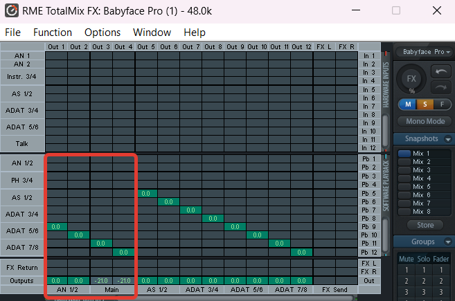 How to set up Realphones correction for headphone output only?