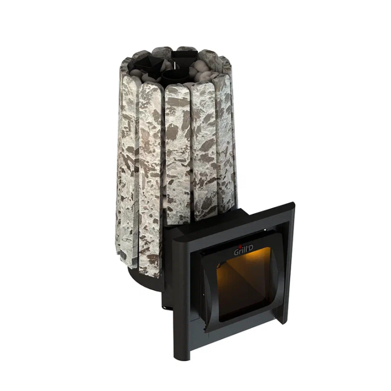 Дровяная банная печь Grill'D Cometa Vega 180 Long Window Max Stone ...