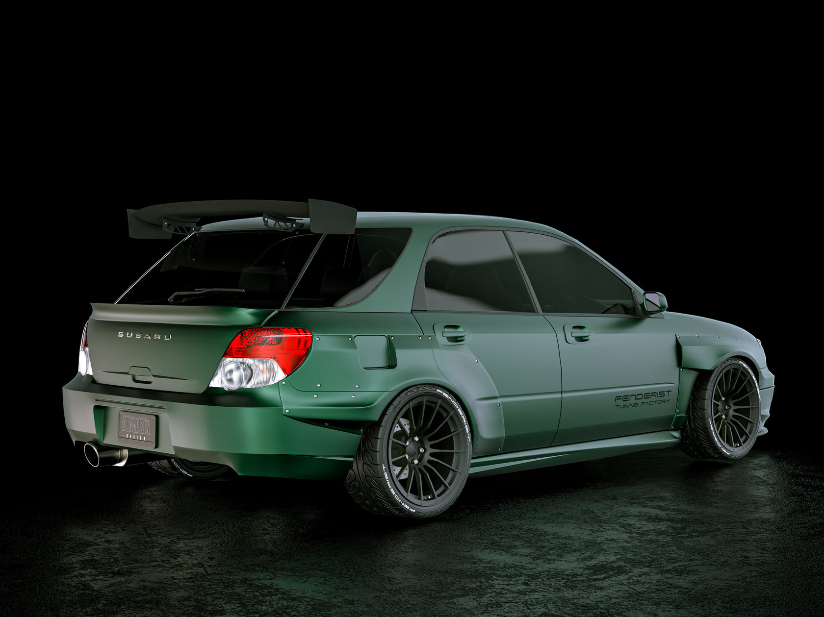 FENDERIST SPEC S Fender Flares Set / Wide Body Kit SUBARU IMPREZA WAGON ...