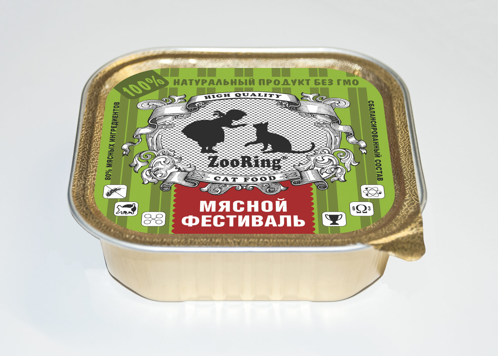 КОРМ ДЛЯ КОШЕК ZOORING: ПАШТЕТ МЯСНОЙ ФЕСТИВАЛЬ 100г
