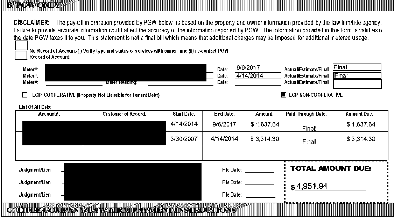 How to Estimate an Accurate Payoff of a Municipal Lien, expert advice
