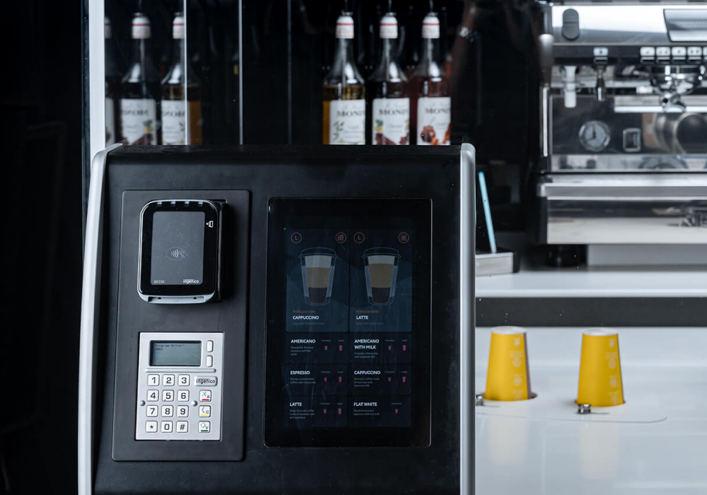 Rozum Café. Gourmet coffee from a barista coffee robot.