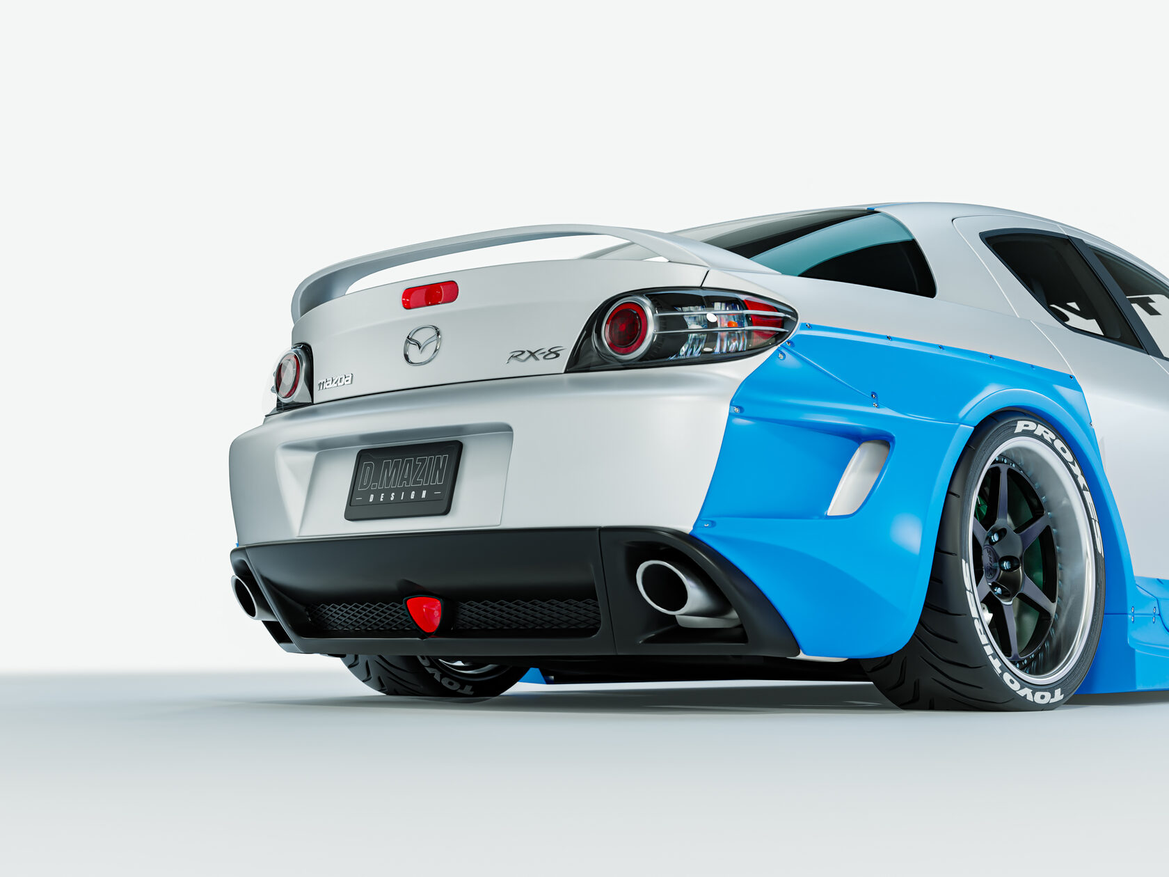 FENDERIST SPEC S 50mm fender flares kit / WIDE BODY KIT Mazda RX-8 2003 ...