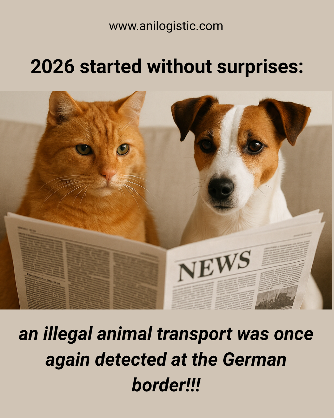 Border control in Germany identifies a violation in animal transport