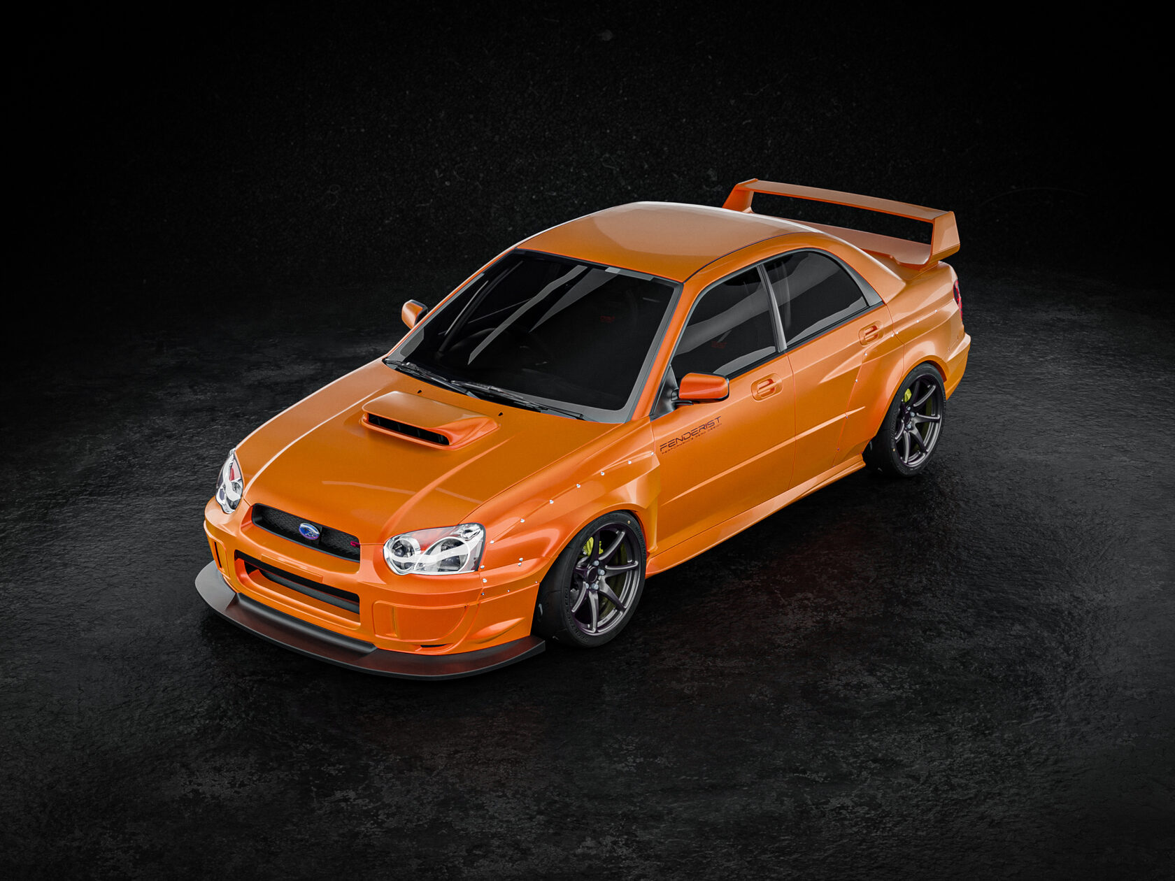 FENDERIST SPEC S Fender Flares Set / Wide Body Kit SUBARU IMPREZA WRX ...