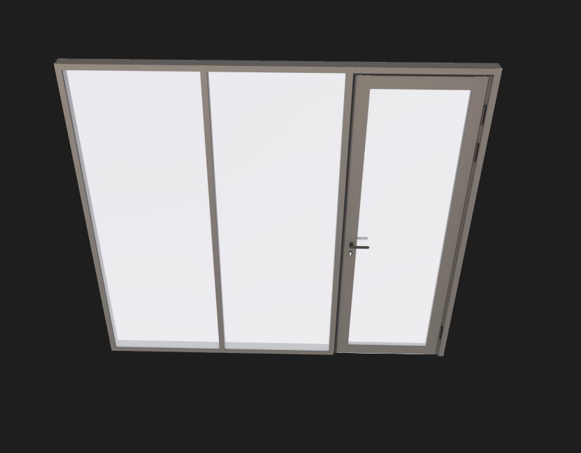 Aluminum glass partition - IDC